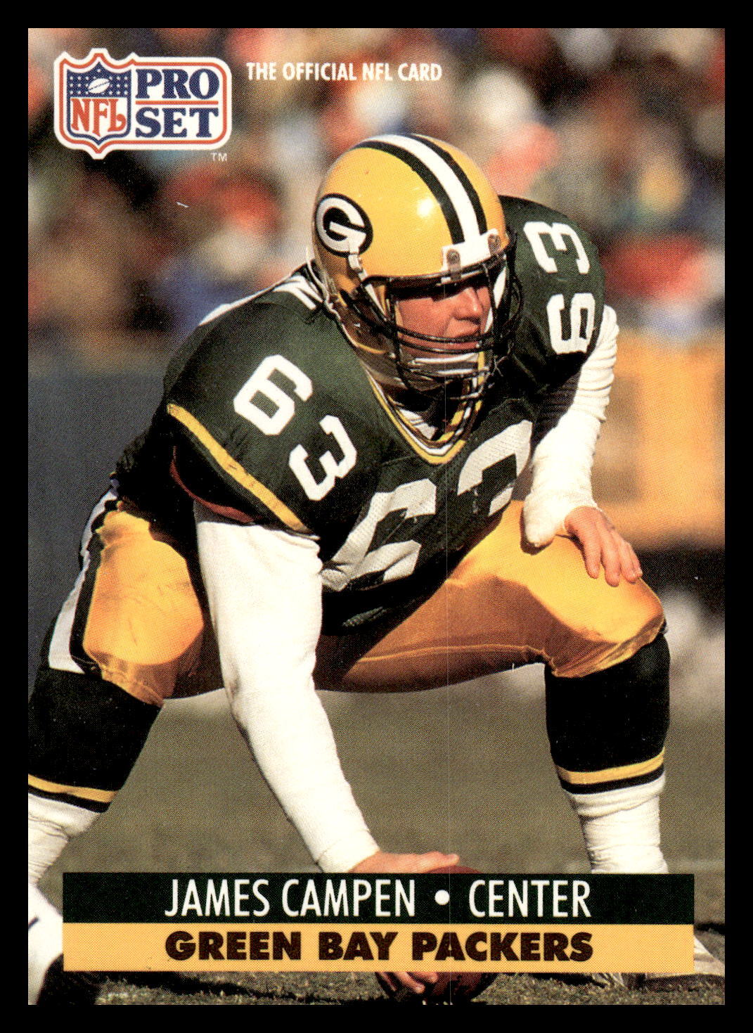 1991 Pro Set #508 James Campen Green Bay Packers RC Football NM | eBay