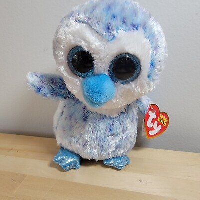 TY Beanie Boos - TONY the Blue Penguin (Glitter Eyes) (6 inch) - MWMTs ...