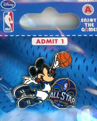 2014 NBA All-Star Game Mickey Mouse Pin New Orleans, LA ASG Basketball ...