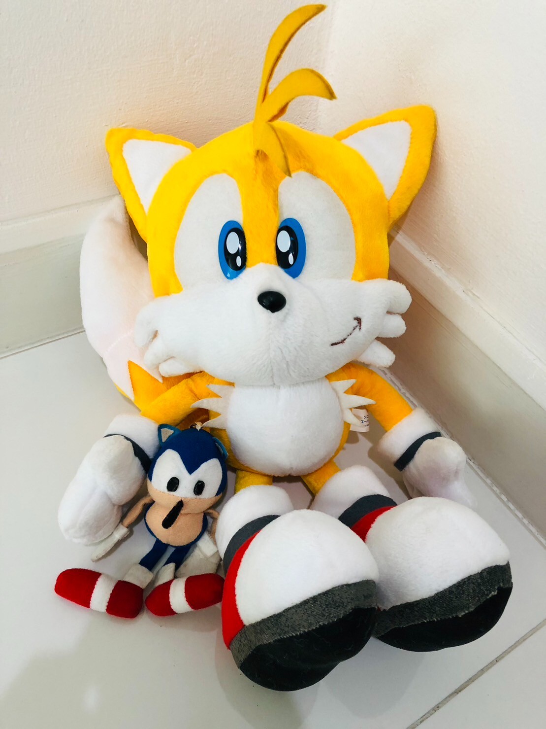 RARE 2001 Tails SA2 plush 14" SEGA Sonic Adventure 2 Toy Doll Japan ...