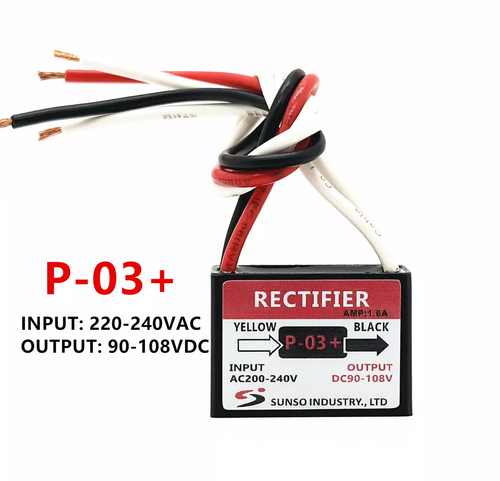 SUNSO P-03+ 1.6A RECTIFIER Motor Brake Rectifier module AC220-240V DC90 ...