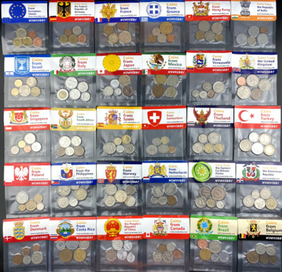 150 Foreign Coin Collection Lot | World Coins from 30 Countries | Gift ...