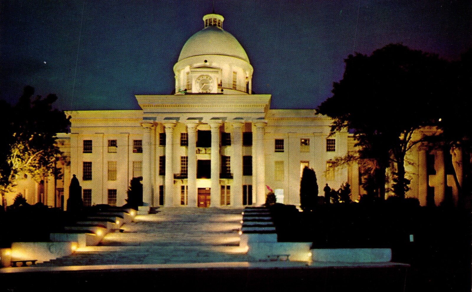Postcard Alabama state capital at night, Montgomery, Alabama | eBay