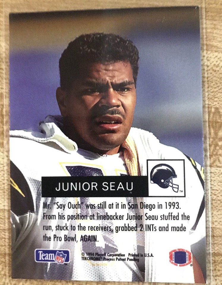 1994 Playoff Junior Seau Football Card Promo | eBay