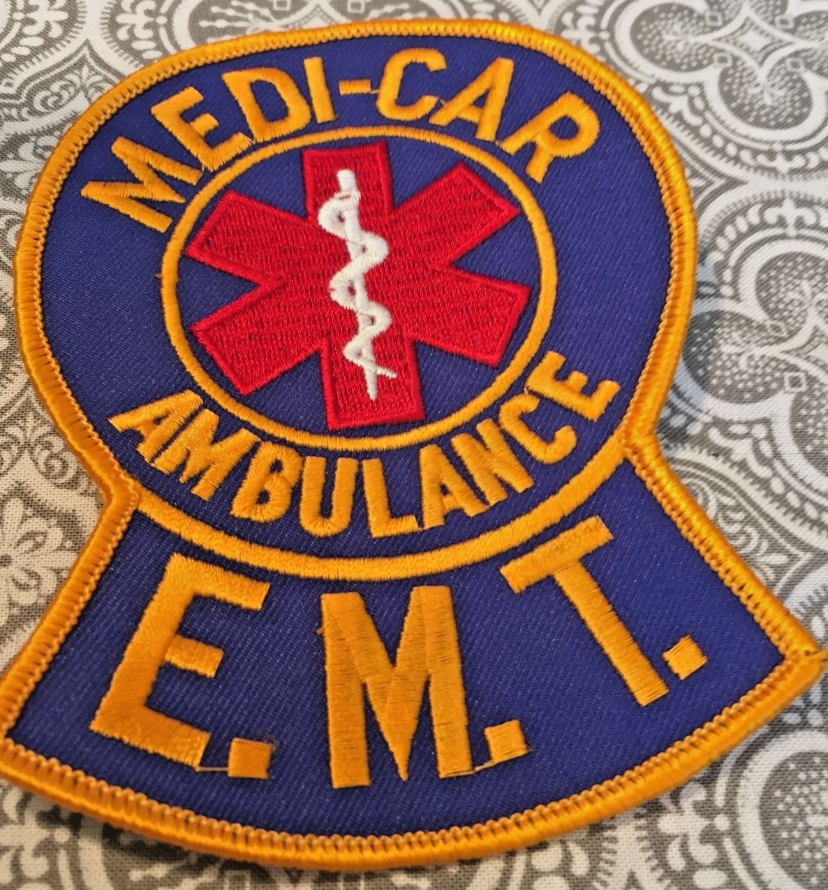 Medi-Car Ambulance E.M.T. Patch Extra Large Embroidered Emergency 5 x 4 ...