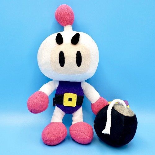 Bomberman Plush Figure Fully Posable with Magnetic Bomb 11" *Official ...