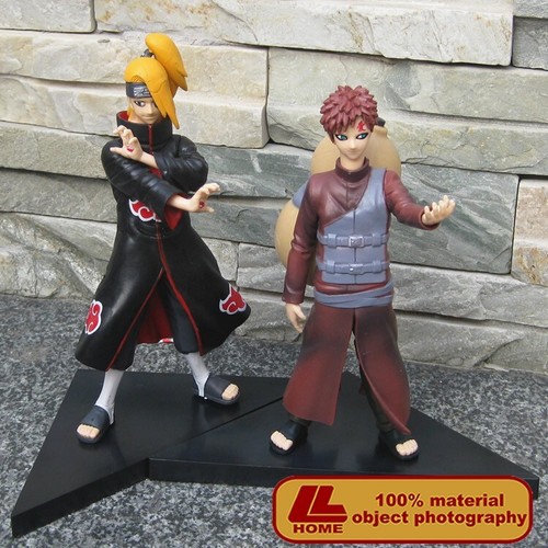 Anime ninja Shippuden Gaara & Deidara PVC Action collect Figure Statue ...
