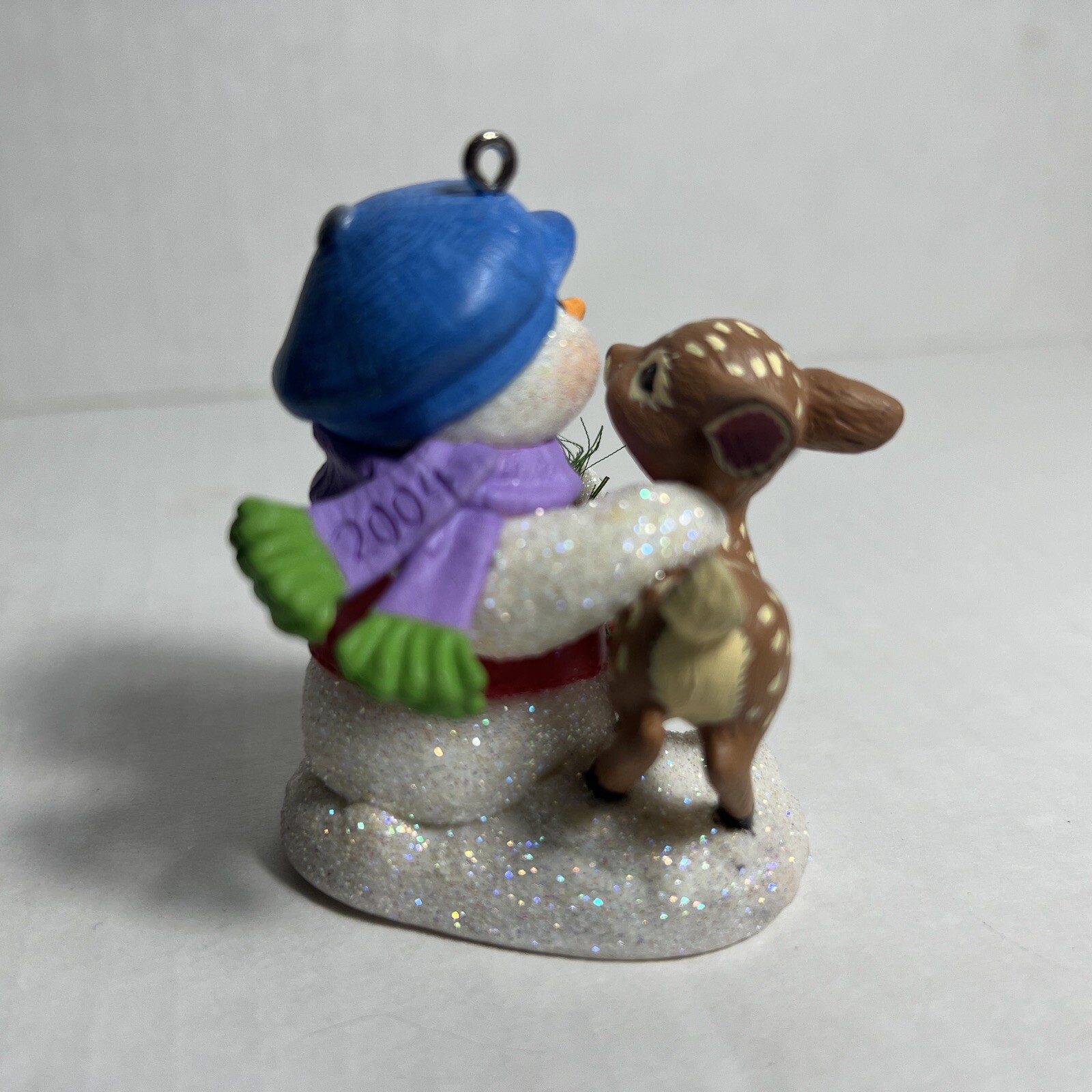 Hallmark Keepsake 2004 Snow Buddies Snowman And Deer 2.5”Ornament #7 | eBay