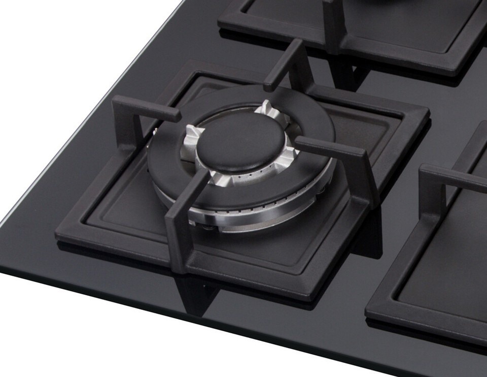 K&H German Designed 4 Burner 24" LPG/Propane Gas Glass Cooktop 4-GCW ...