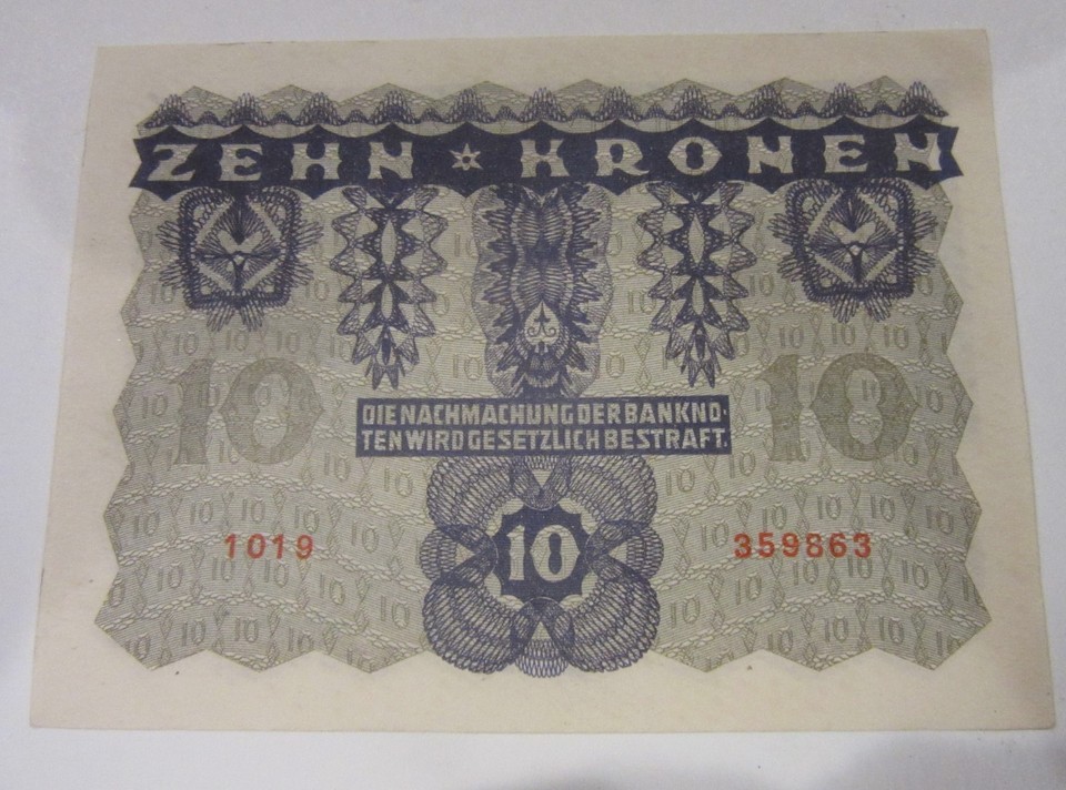 1922 Austria 2 Krona Bank Note Uncirculated Condition | eBay