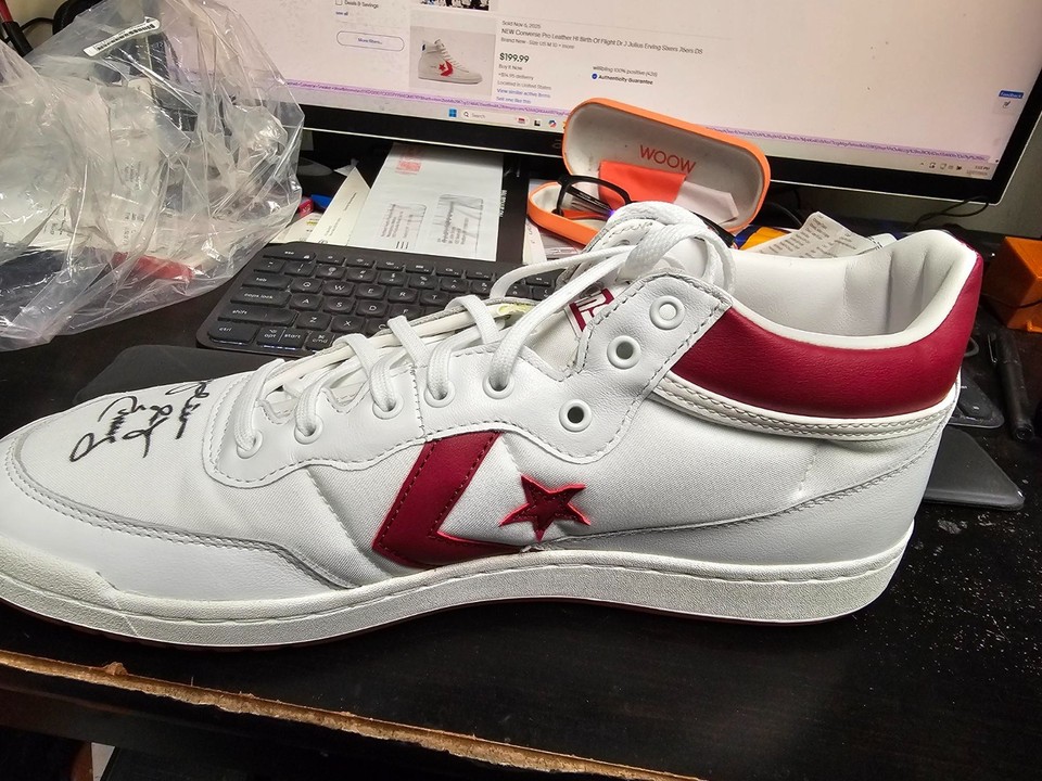 Julius Erving Autographed Signed Converse Sneaker Shoe 76ers Beckett ...