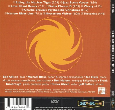 BEN ALLISON & MEDICINE WHEEL - RIDING THE NUCLEAR TIGER NEW CD ...