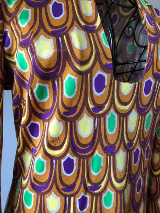 Emilio Pucci Long Sleeve One Piece Dress Multicolor Silk Women's From ...