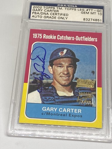 2002 TOPPS BASEBALL GARY CARTER AUTOGRAPH PSA 10 GEM-MINT AUTO HOF ! | eBay