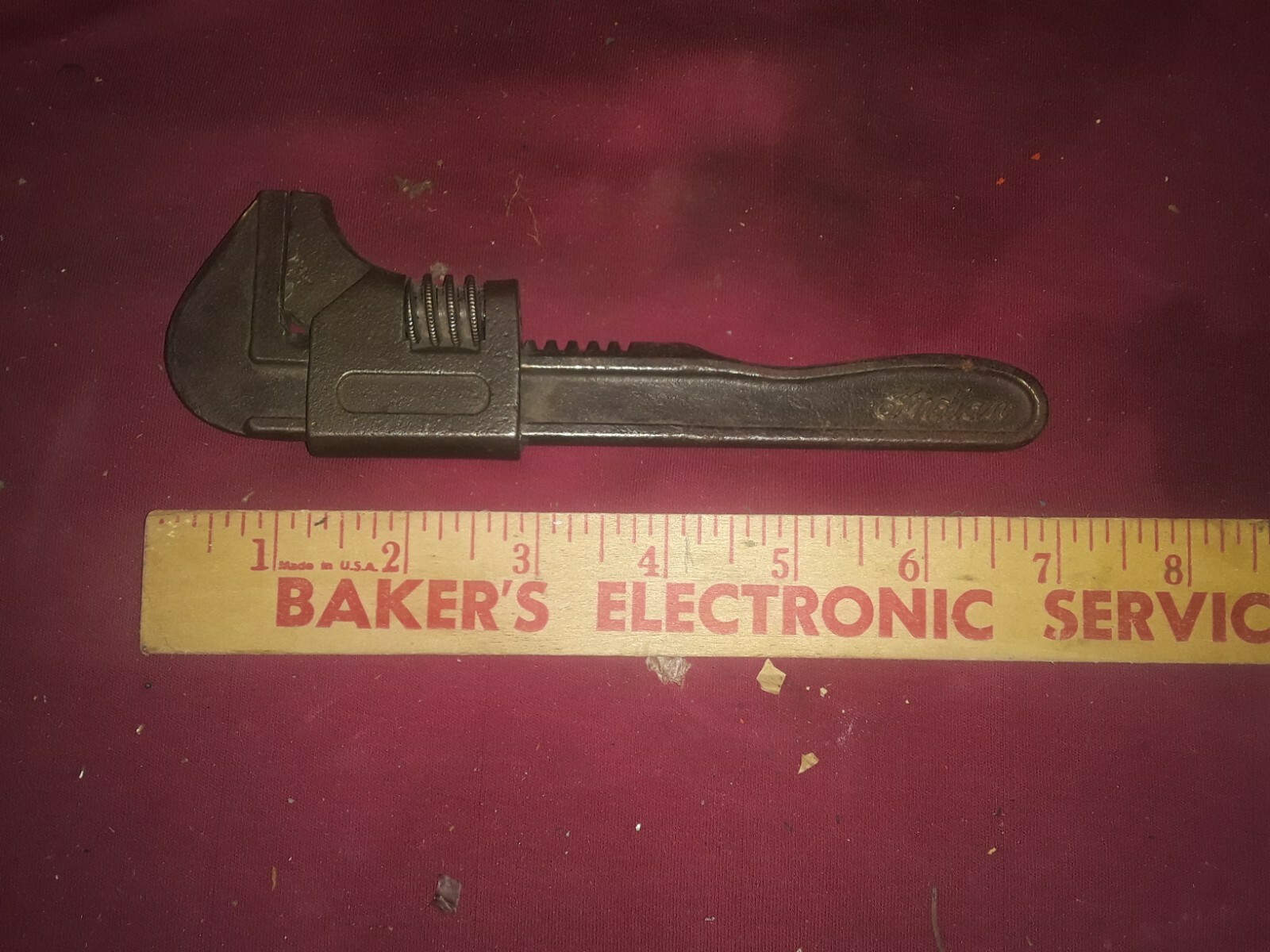 "Vintage Indian Motorcycle Tool Kit Adjustable Wrench ""Original"" | Steel"