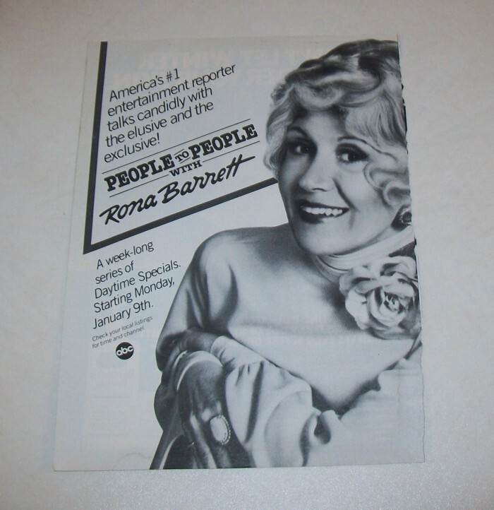 Rona Barrett AD original ONE magazine page PHOTO advertisement | eBay