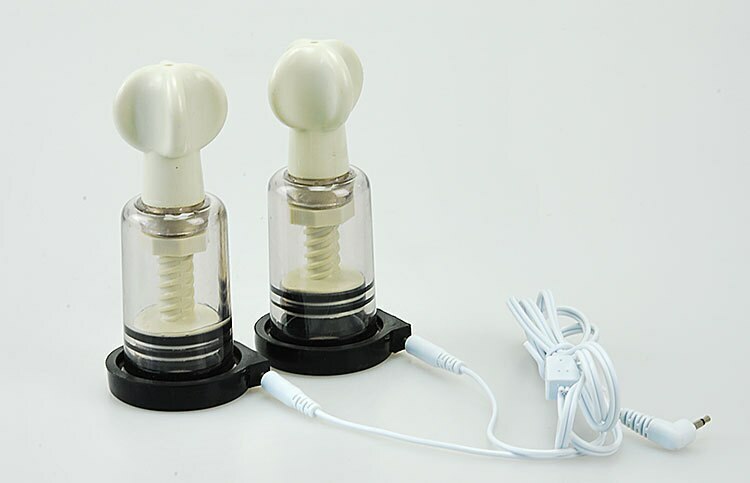 E-Stim Shock Nipple Suction Pump Breast Stimulation Enlarger ...