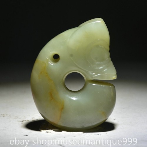 2" Chinese Hongshan culture Hetian Jade Carving Pig Dragon Amulet Pendant | eBay