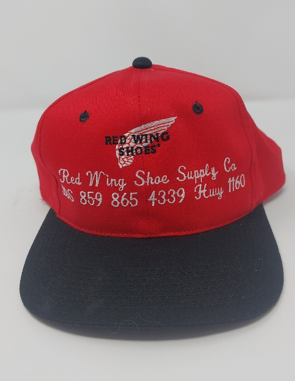 Vintage Red Wing Shoe Supply Cap Boot Snap Back Trucker Hat Red Wings ...