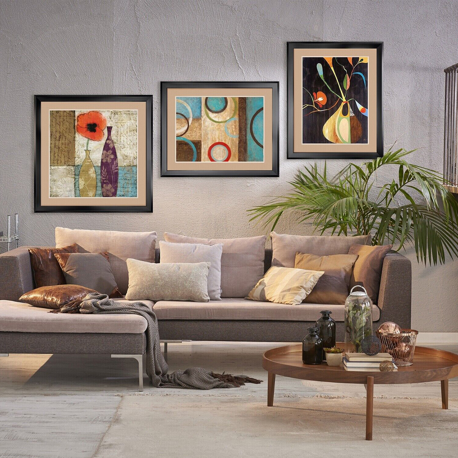 40W"x32H": TRIBUTE TO JACKSON POLLOCK by MAGGIE - DOUBLE MATTE, GLASS ...