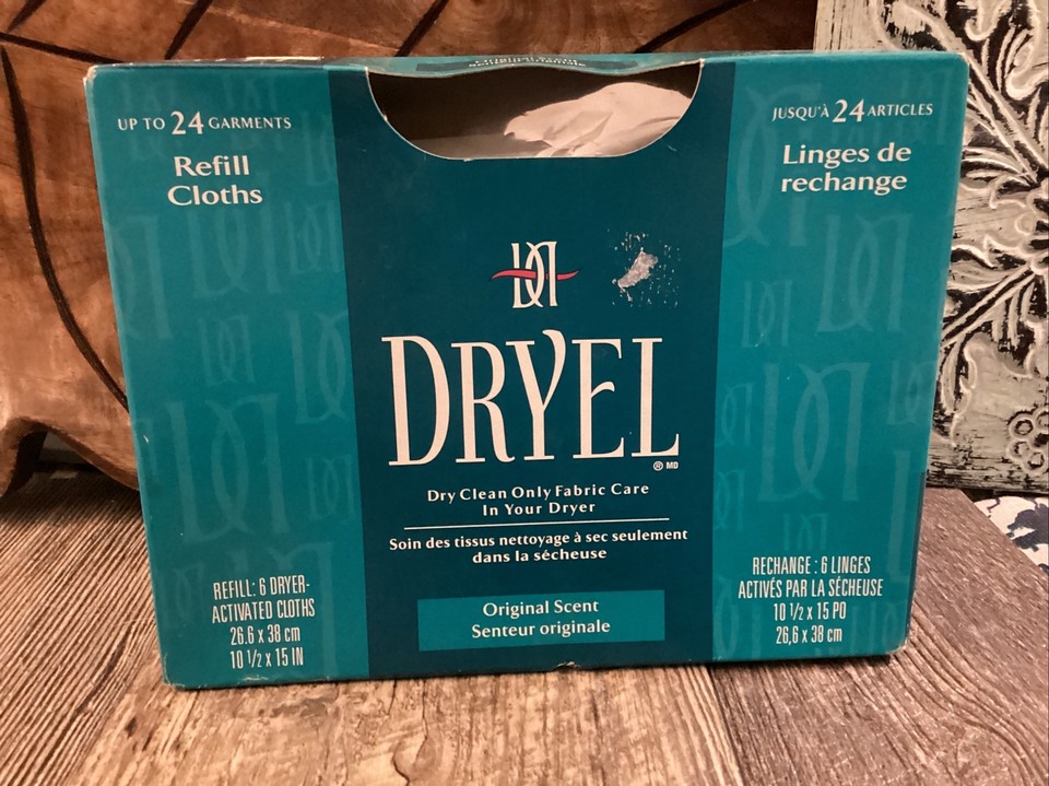 6 DRYEL Dryer Activated Refill Cloths Original Dry Clean at Home New ...