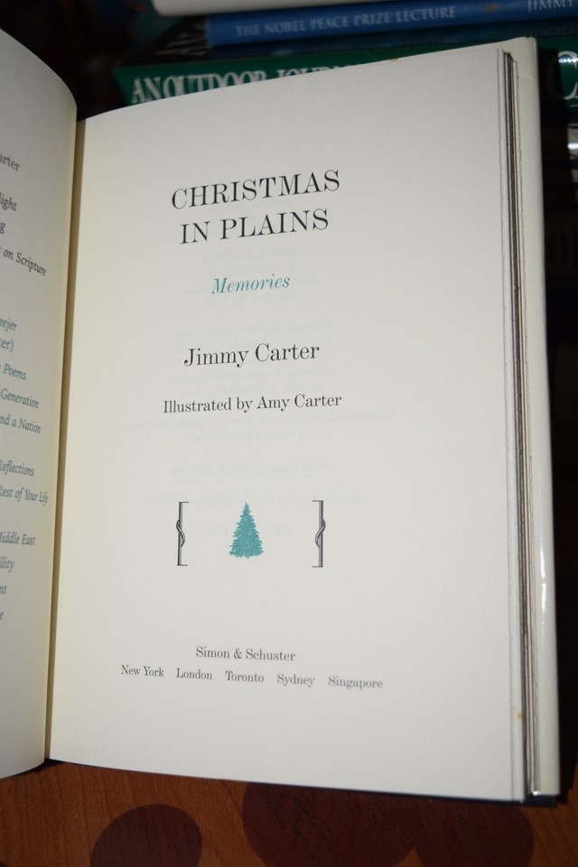 Christmas in Plains Signed President Jimmy Carter Autographed Book ...