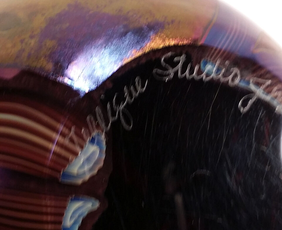 LARGE 2004 ZELLIQUE CALIFORNIA ART GLASS PAPERWEIGHT HAWTHORNE JOSEPH ...