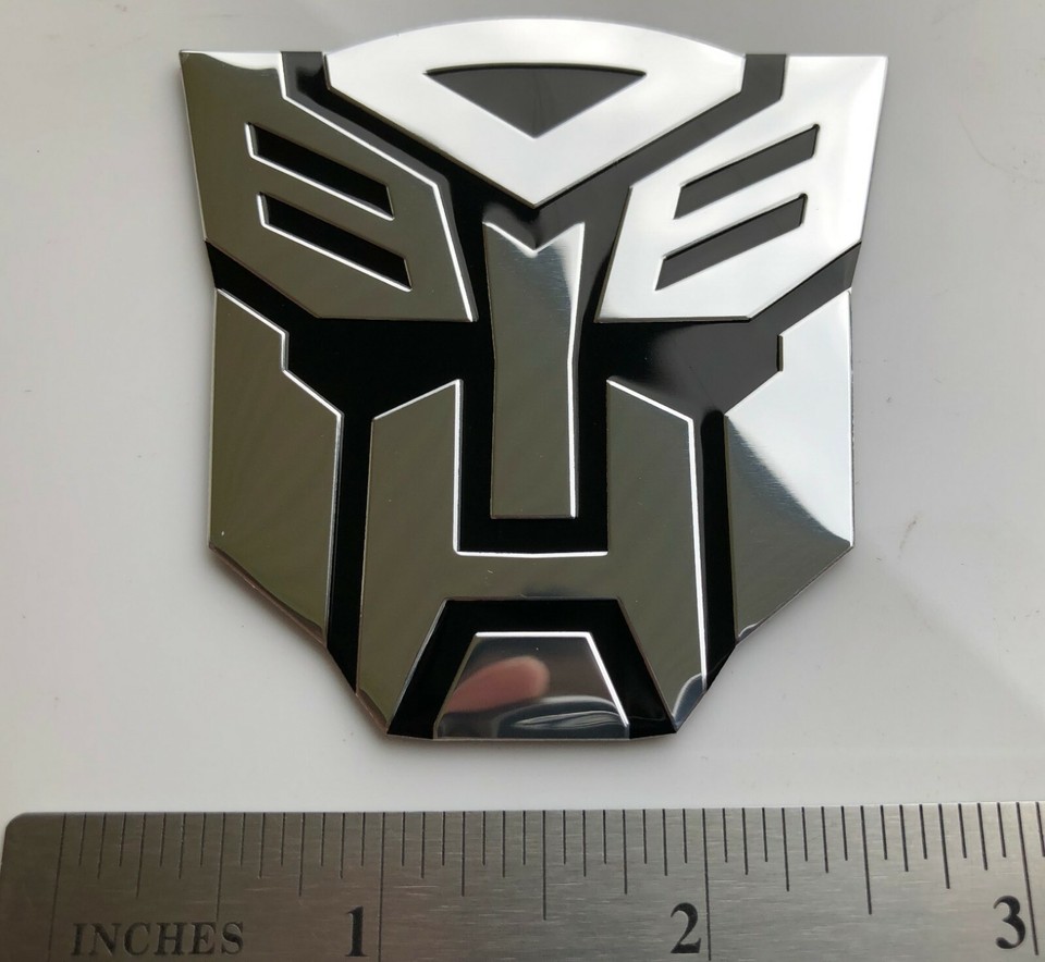 (2 PACK) ALUMINUM Transformers Autobots Optimus Prime Car Sticker Decal ...