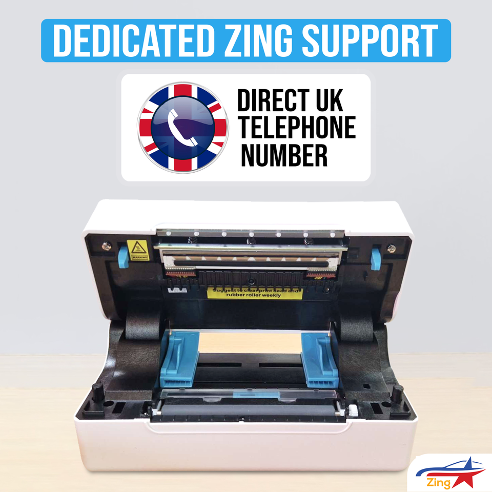 Zing® PRO Series 300DPI Thermal Label Printer Black Auto Print 150mm ...