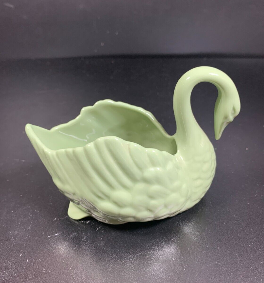 Lenox Paddlefoot Swan Creamer - Celadon Green, Blue Mark, production ...