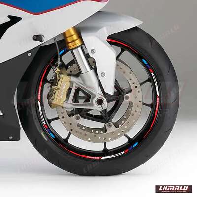For BMW S1000RR Waterproof Decal Wheel Motorcycle Reflective RIM ...