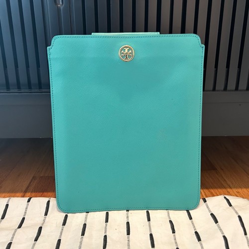 Tory Burch Ipad Tablet Cover Case Leather Turquoise Blue Rectangle | eBay