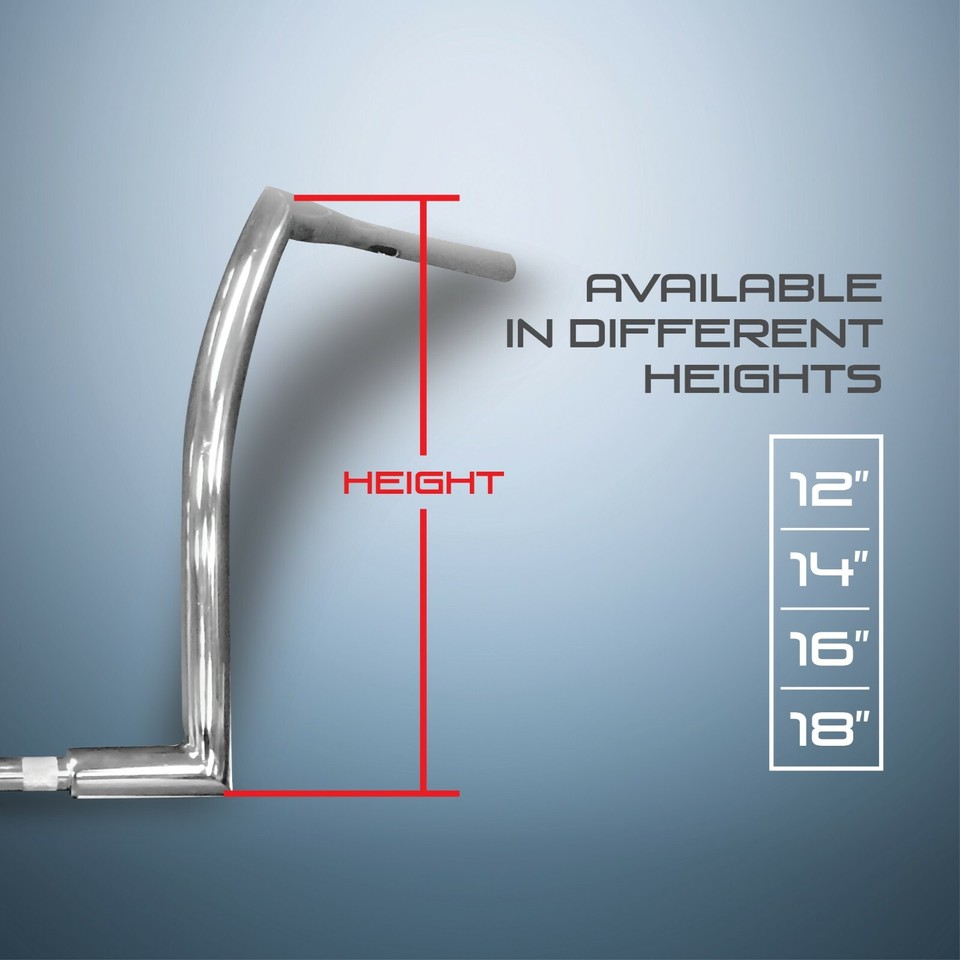 APE HANGER HANDLEBARS FAT WIDE 1-1/2" DNA MONSTER BARS FOR HARLEY ...