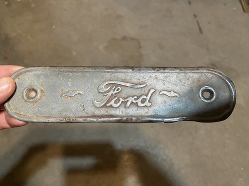 Antique Ford Model A Model T Metal Plate With Script Sweaty Accessory ...