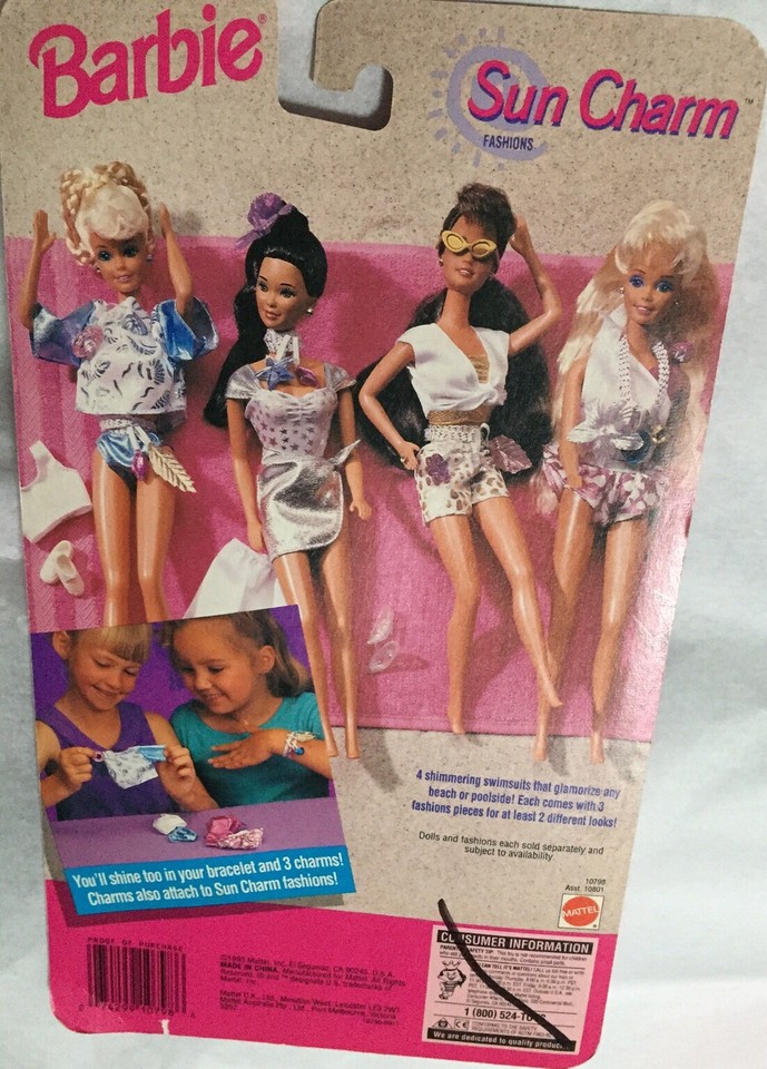 BARBIE’S Sun Charm Fashion: Swim Skirt, Sunglasses, Charm Bracelet ...