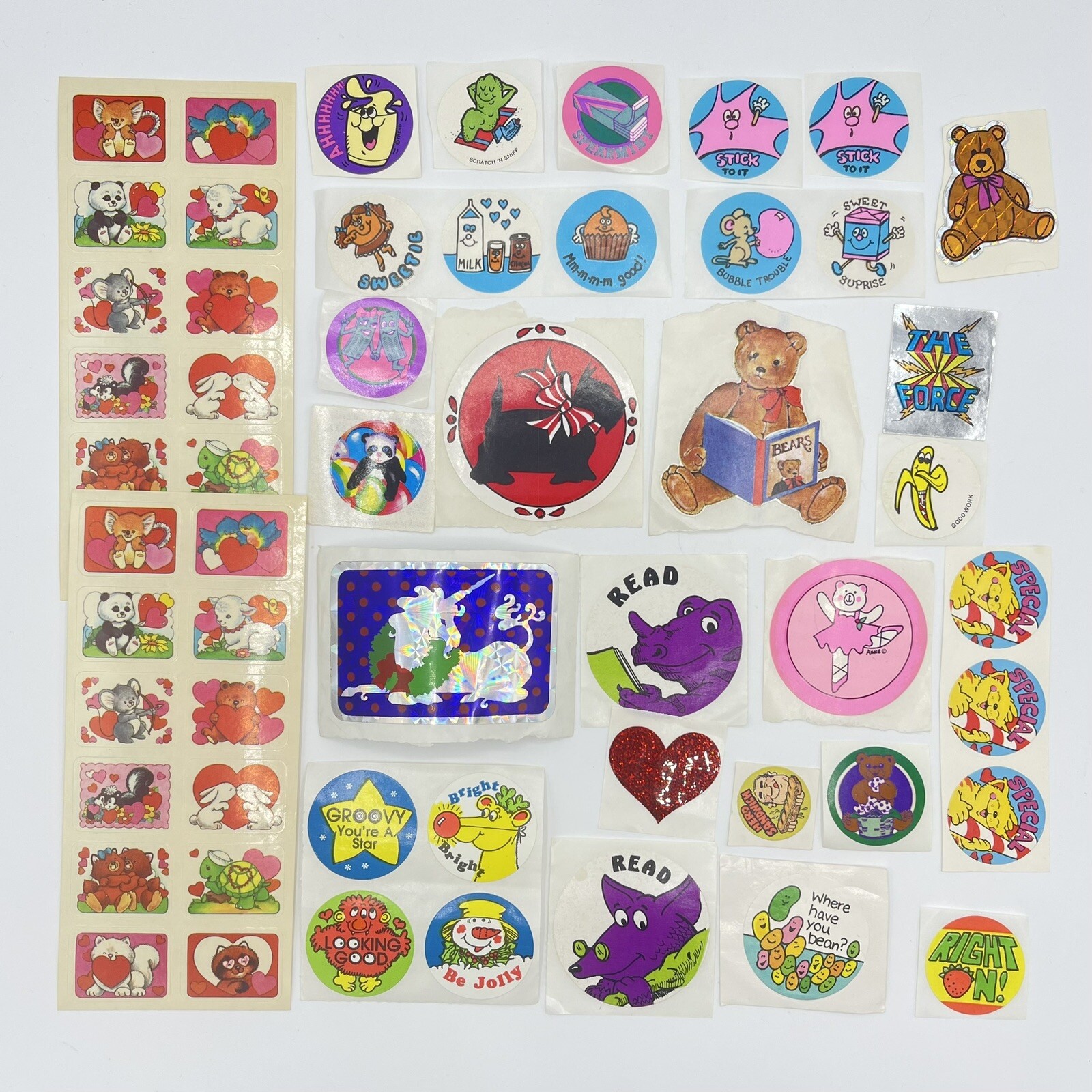 Huge Vintage 1980s Stickers Lot - Holographic Scratch N Sniff Trend ...