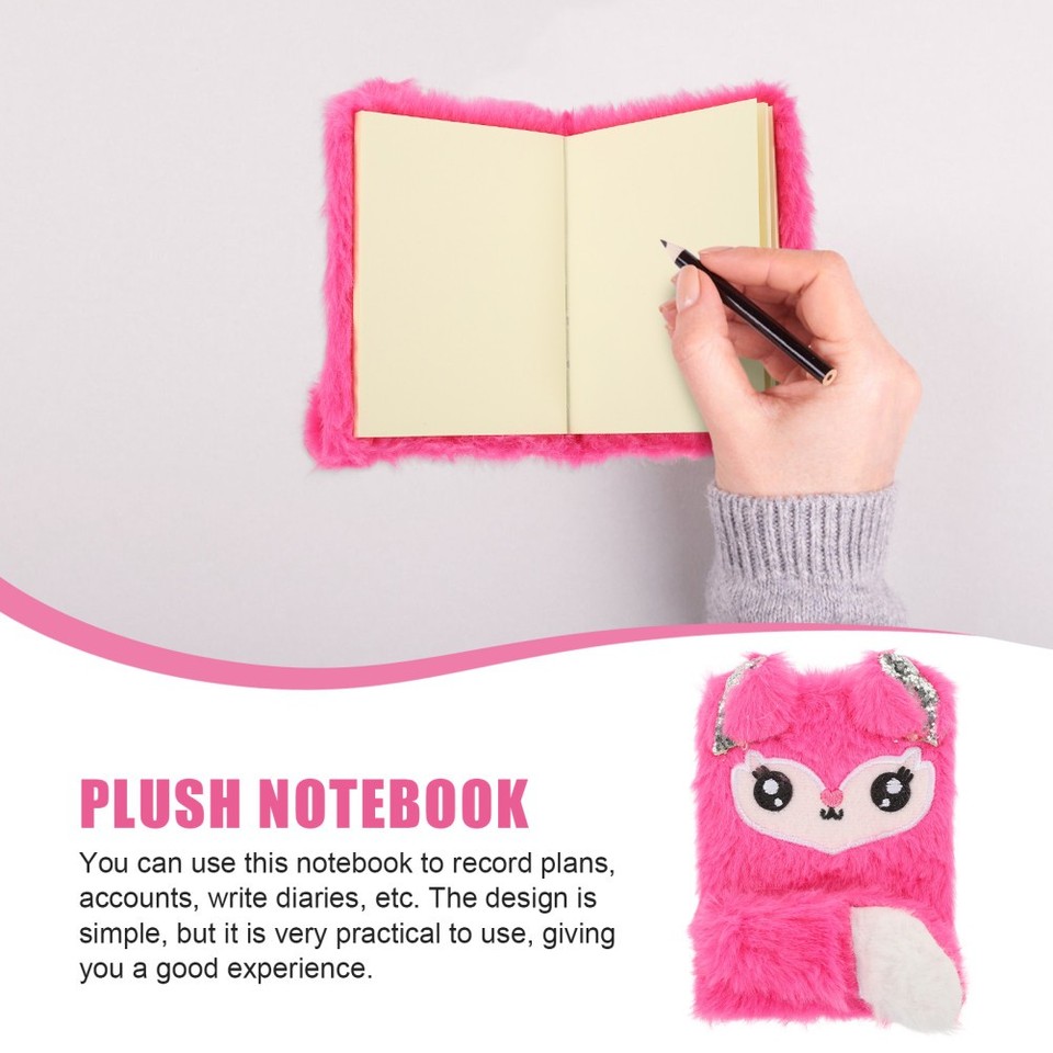 Lovely Note Book Cartoon Notebook Small Cute Fuzzy Diary for Girls ...