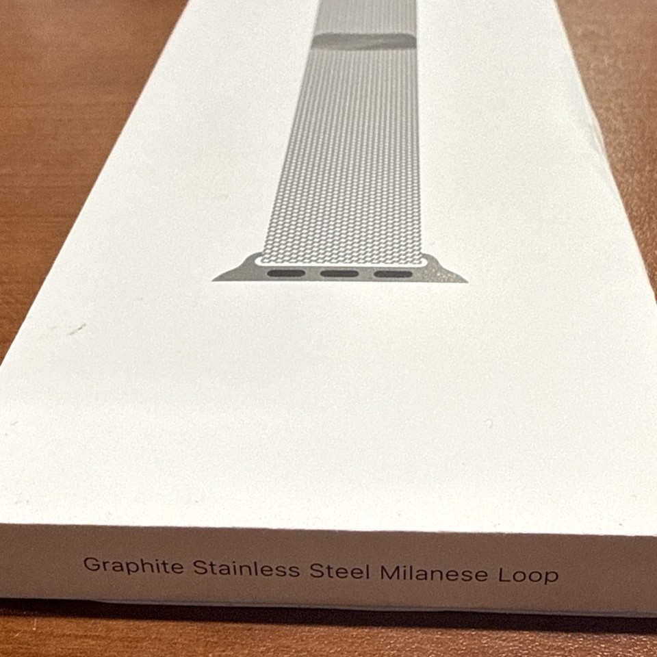 Original OEM Apple Watch Band Milanese Loop 41mm Graphite Stainless ...