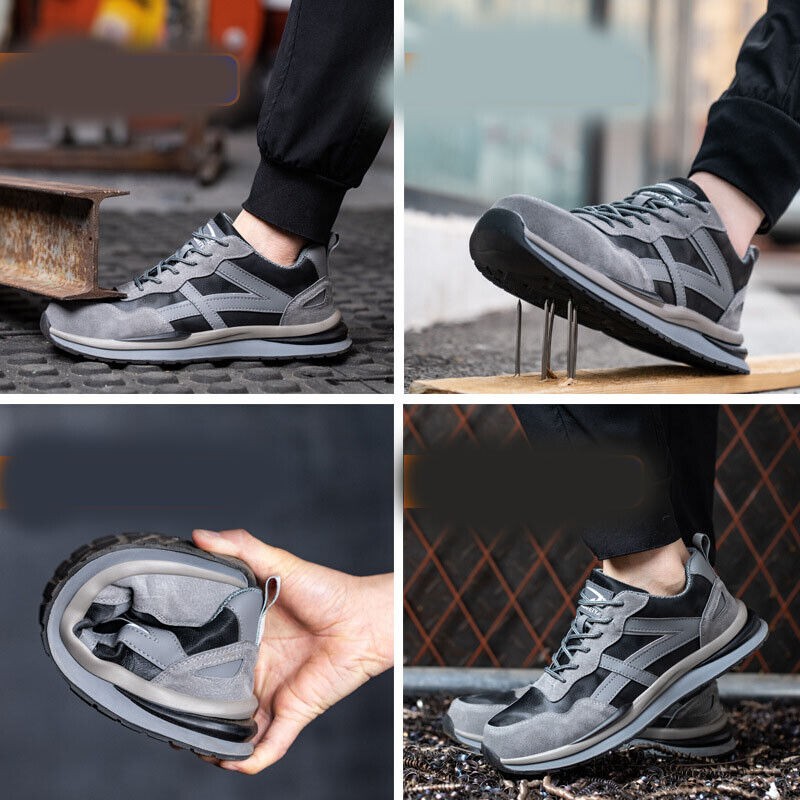 Mens Womens Safety Shoes Lightweight Work Trainers Steel Toe Cap Hiking ...