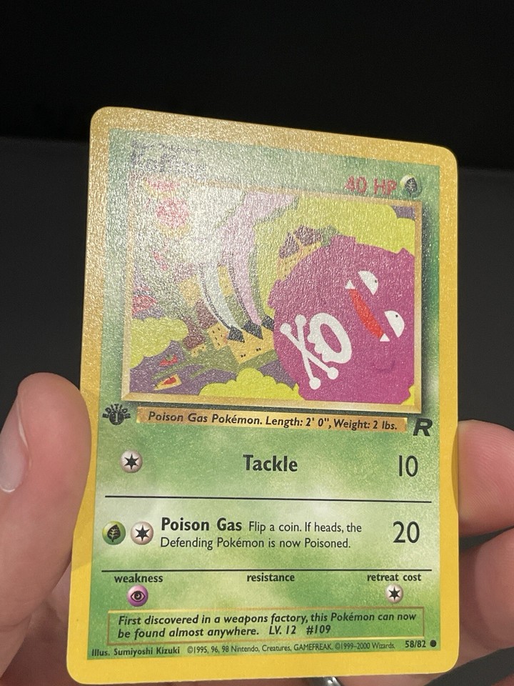 Pokémon Card 1ST EDITION Koffing Team Rocket 58/82 WotC Vintage 2000 NM ...