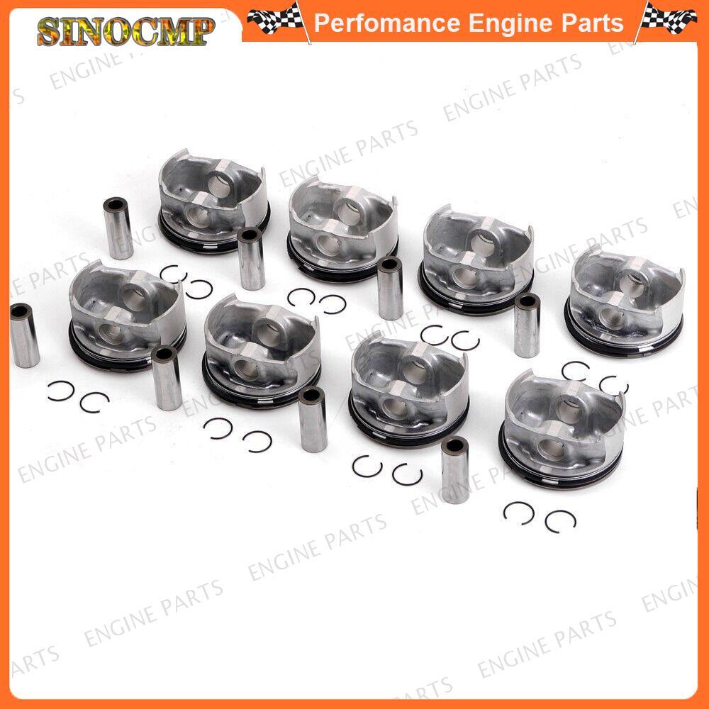 N62 4.4L Engine Pistons & Rings Kit STD Φ21mm For BMW 545i 645Ci X5 E53 ...