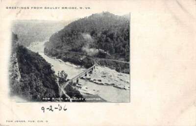 Gauley Bridge West Virginia New River Scenic View Vintage Postcard ...