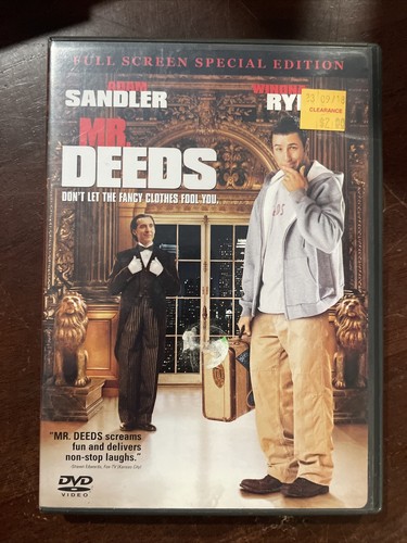 Mr. Deeds DVD Movie Full Screen Special Edition Adam Sandler Tested ...