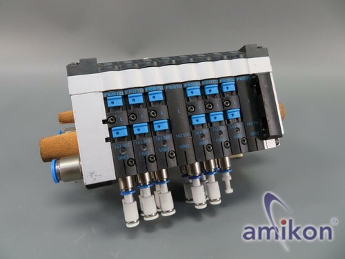 Festo Ventilinsel CPV14-VI 18210 mit 3 Ventilen 161361 u. 3 Ventilen ...