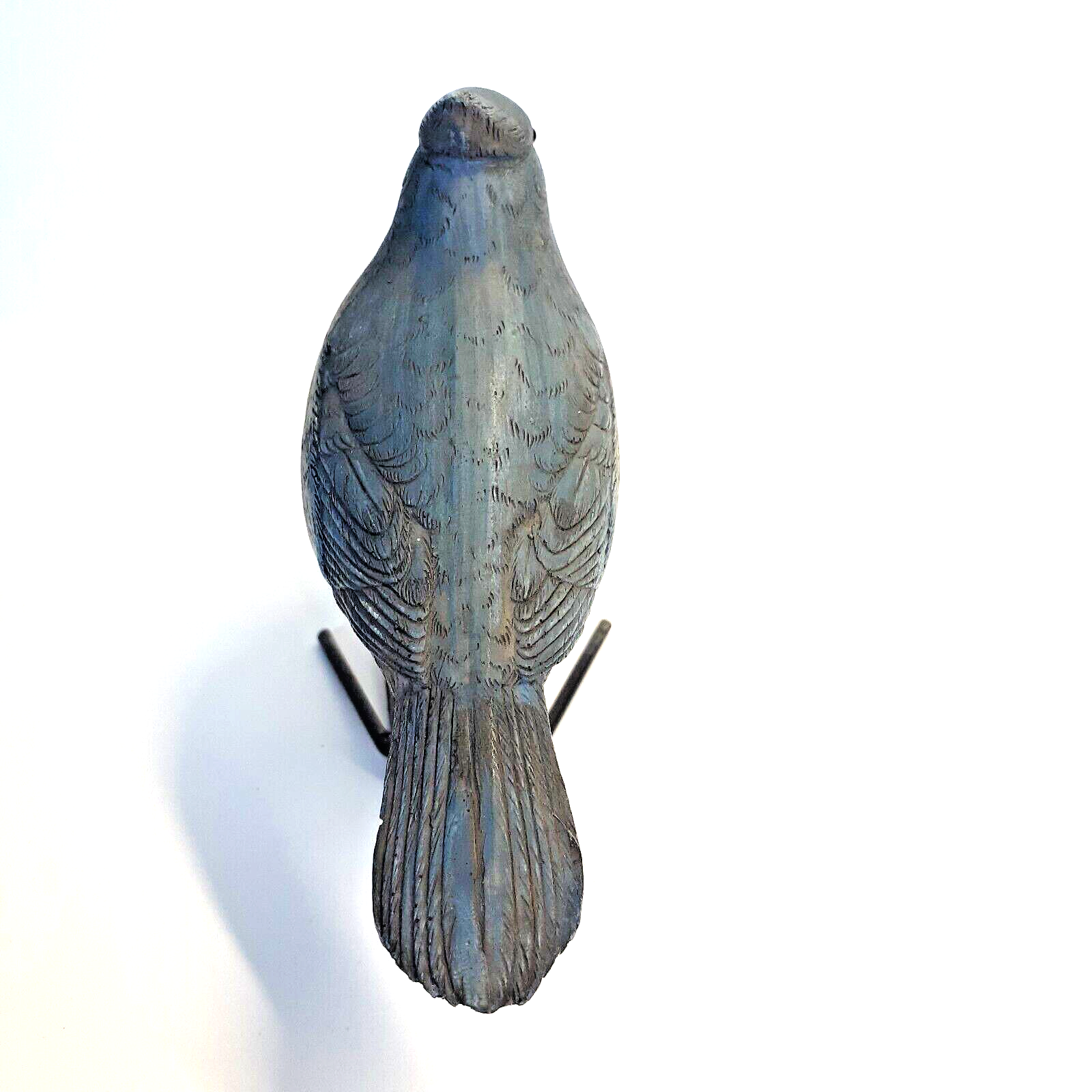 Vintage Bird Figurine Tufted Titmouse Hand Painted Songbird Metal Feet ...