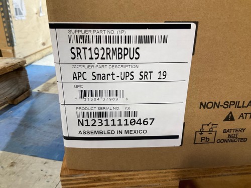 APC SmartUPS SRT Battery Pack SRT192RMBPUS for SRT5KRMXLI SRT6KRMXLI ...