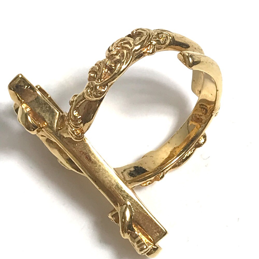 VERSACE V logo Greca Accessories Ring Metal Gold - Gem