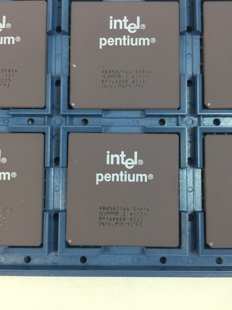 Intel Pentium 166 MHz CPU Vintage A80502166 1993 Ceramic Gold P166 for ...