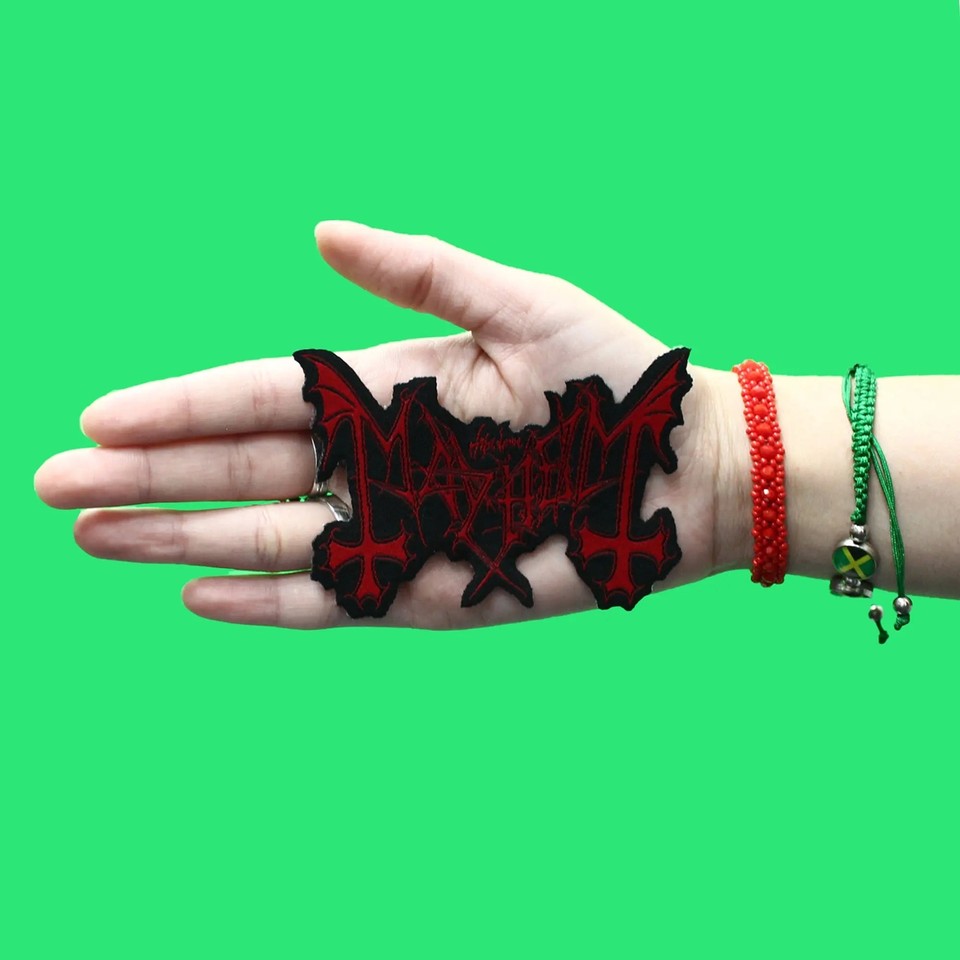 Mayhem Logo Cut Out Patch Black Metal Band Embroidered Iron On | eBay