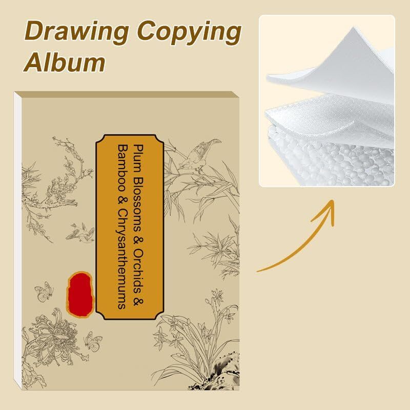 Chinese Painting White Drawing Copying Album, Chinese Calligraphy Paper ...